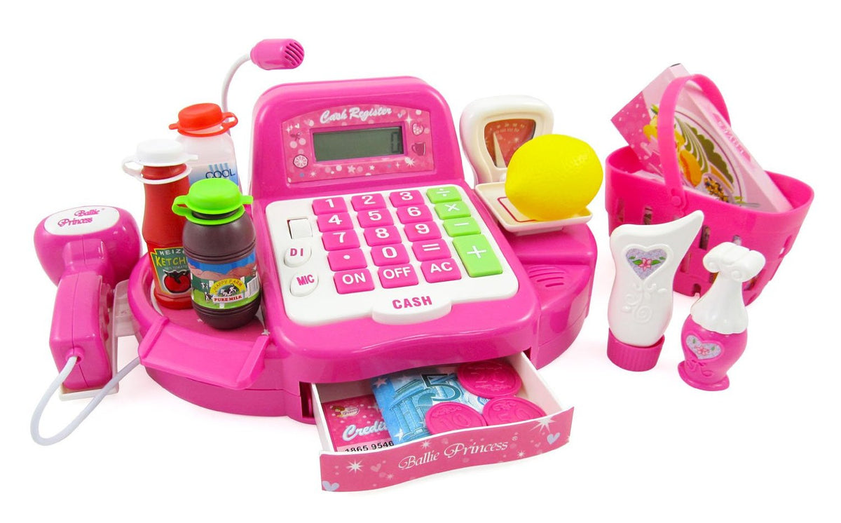 12" Pink Supermarket Cash Register